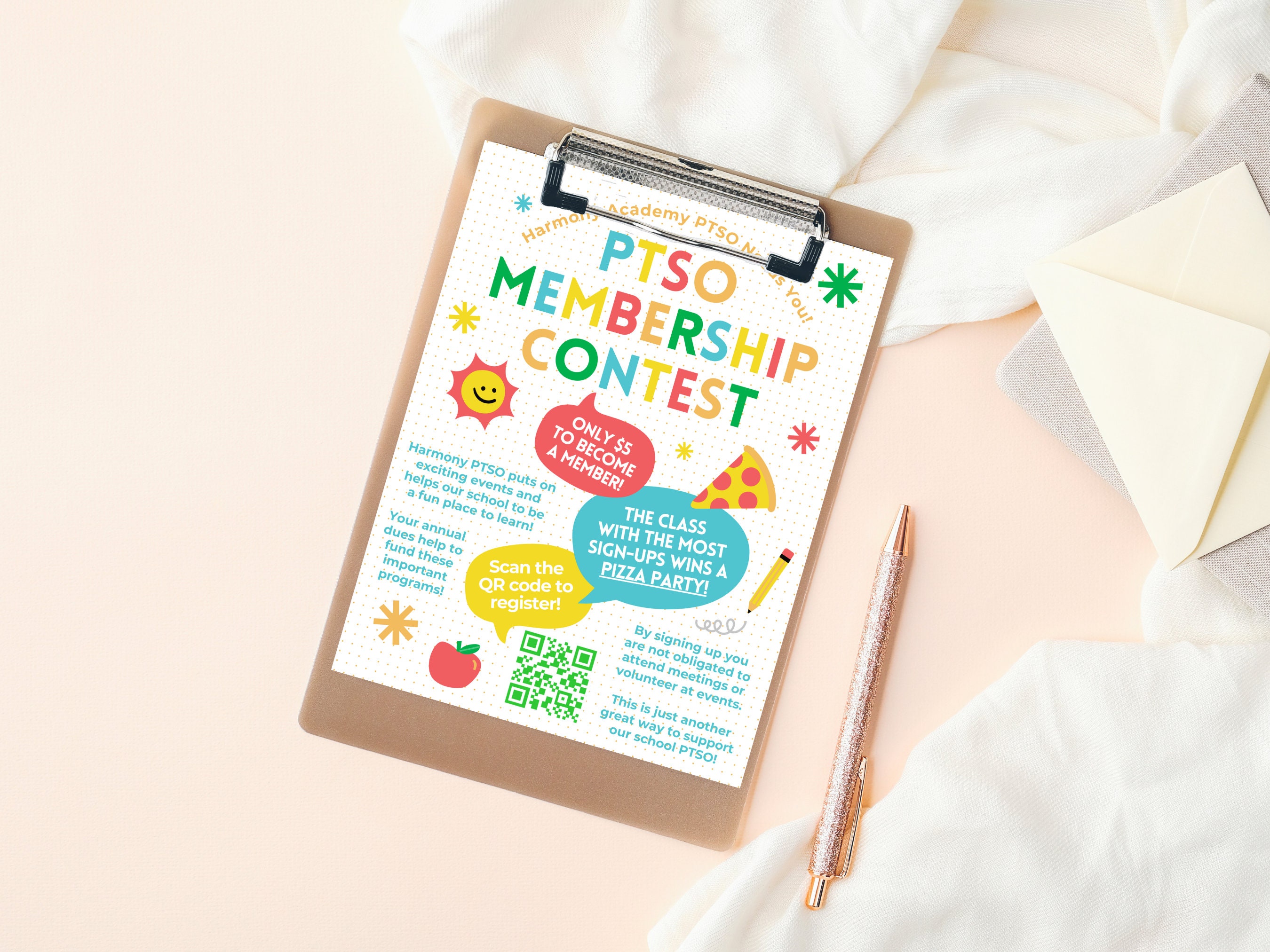 Editable PTA Flyer Template PTA Membership Drive Canva - Etsy Canada