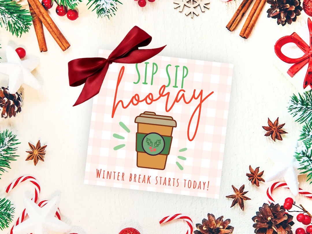 Christmas Teacher Gift Tag, Coffee Christmas Gift, School Employee ...