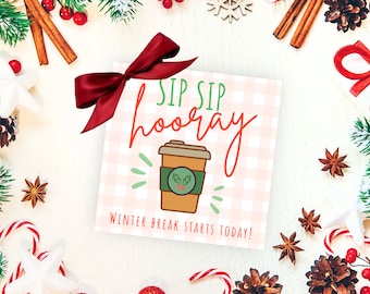 Editable Teachers Appreciation Christmas Gift Tag Teacher Holiday ...