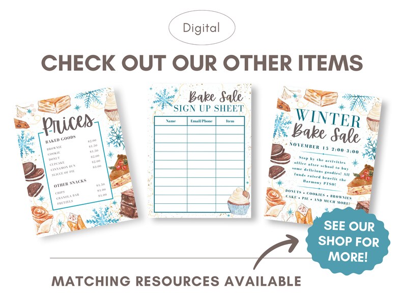 Editable Holiday Bake Sale Flyer, School Bake Sale Flyer, Church ...