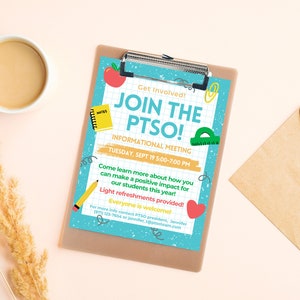 Editable PTA Recruitment Flyer, PTA Membership, Canva Template for PTO ...