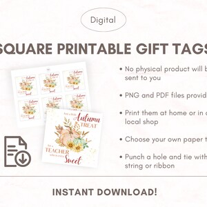 Thanksgiving Treat Tag, Just a Little Autumn Treat for a Teacher Who is ...