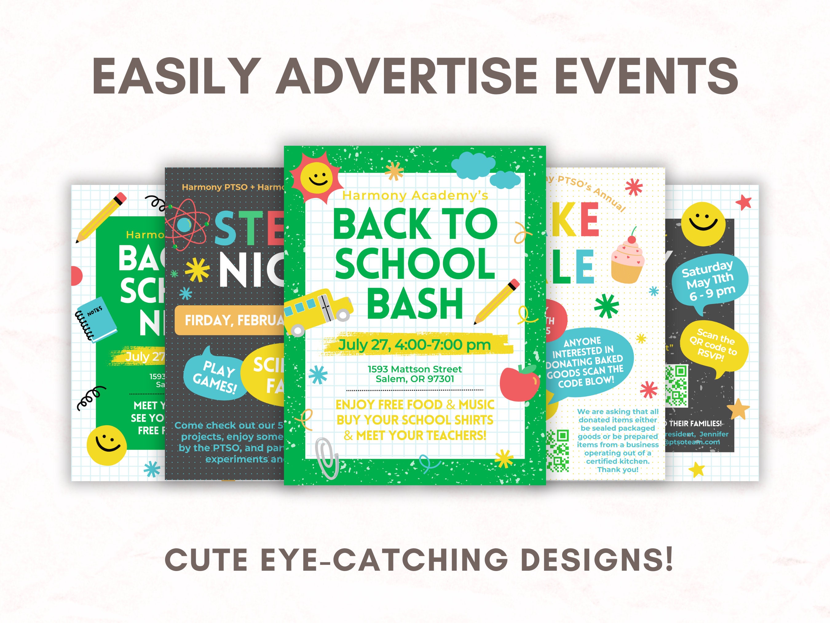 Editable Pta Flyers PTA Event Flyers Canva Template for PTO - Etsy ...