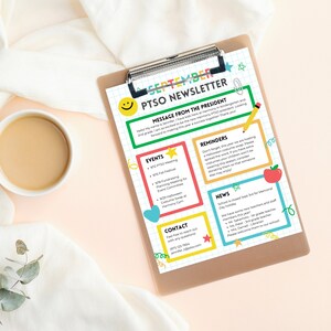 Editable PTA Newsletter Template, PTA Flyer, Canva Template for PTO ...