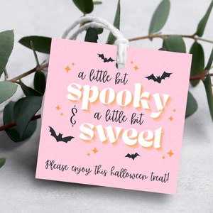 Halloween Treat Tag, Spooky & Sweet Party Favor, Halloween Cookie Tag ...