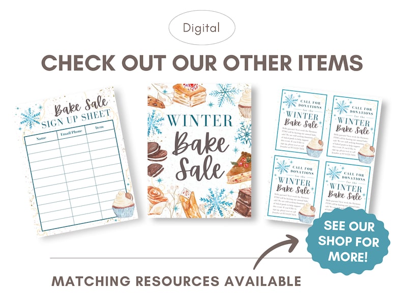 Editable Holiday Bake Sale Flyer, School Bake Sale Flyer, Church ...