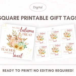 Thanksgiving Treat Tag, Just a Little Autumn Treat for a Teacher Who is ...