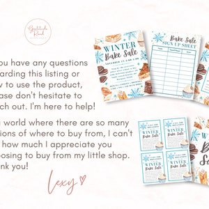 Christmas Holiday Bake Sale Flyer, Winter Bake Sale Editable Template ...