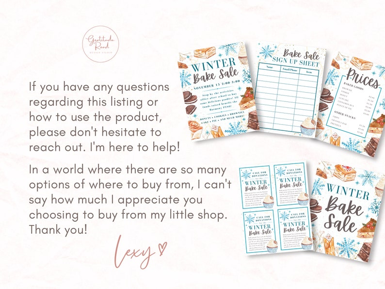 Christmas Holiday Bake Sale Flyer, Winter Bake Sale Editable Template ...
