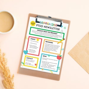 Editable PTA Newsletter Template, PTA Flyer, Canva Template for PTO ...