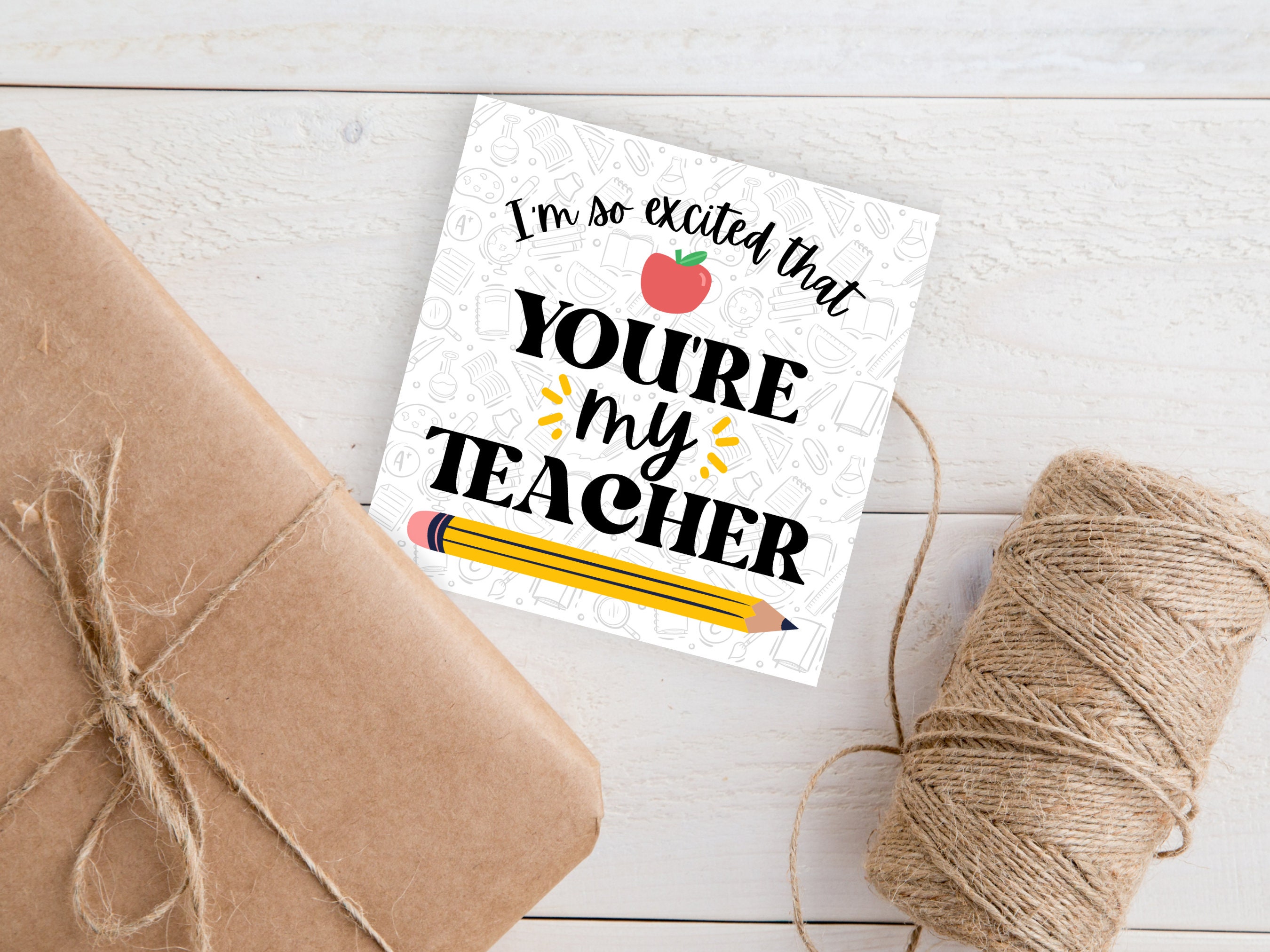 Teacher Gift Tag, First Day of School Printable (digital Download) - Etsy