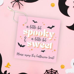 Halloween Treat Tag, Spooky & Sweet Party Favor, Halloween Cookie Tag ...