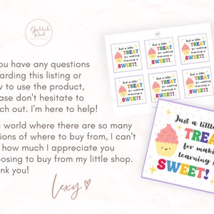 Teacher Thank You Gift Tag Printable, Just a Little Treat for Making ...