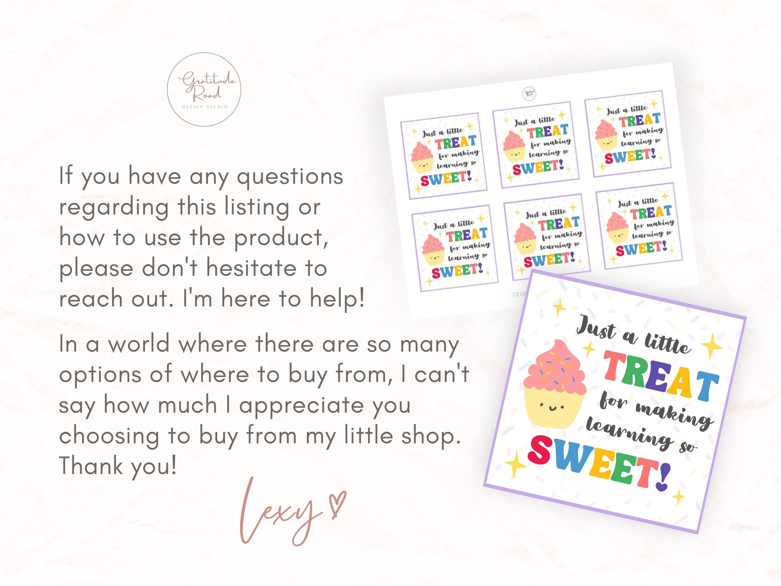 Teacher Thank You Gift Tag Printable, Just a Little Treat for Making ...