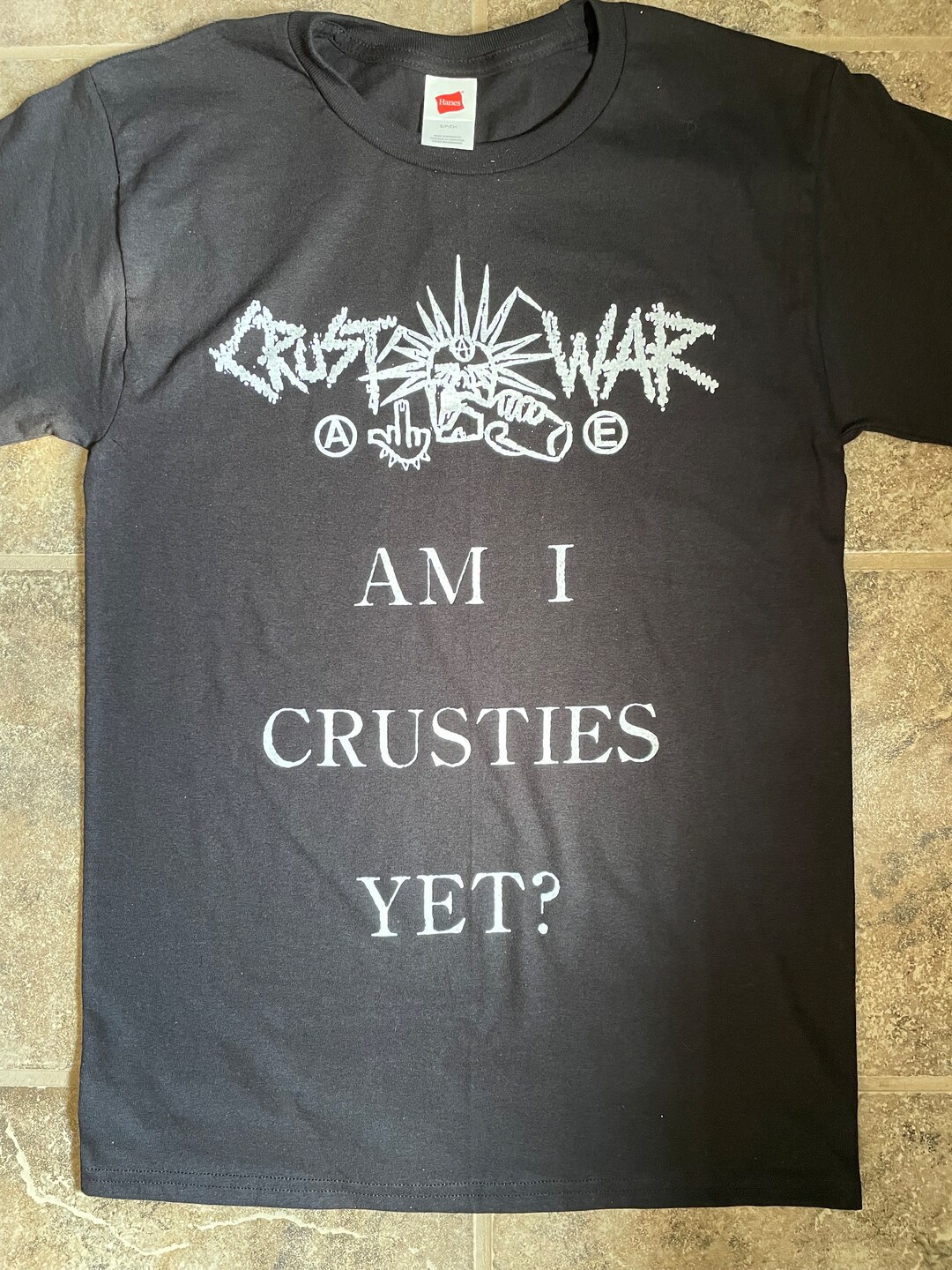 Crust War T-shirt black Crust Punk Hardcore Am I Crusties Yet - Etsy