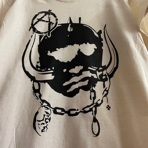 Motorcharge T-shirt sand Tee Discharge Motorhead Punk Metal Mash Up - Etsy