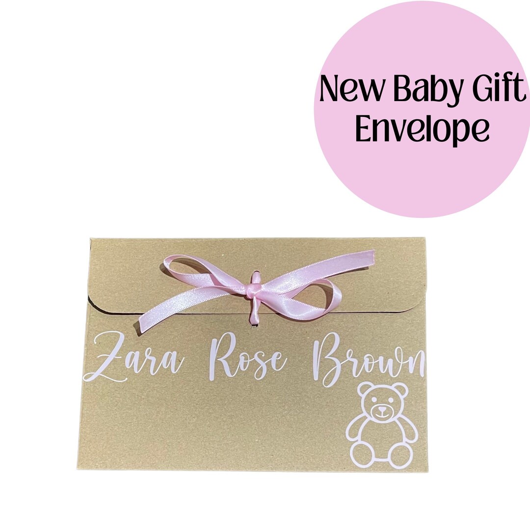 Personalised New Baby Money Wallet Envelope, New Arrival Gift Card ...