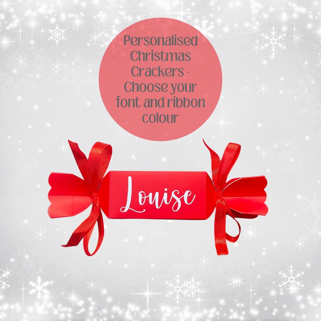 Personalised Cracker With Name, Christmas Crackers, Mini Xmas Cracker ...