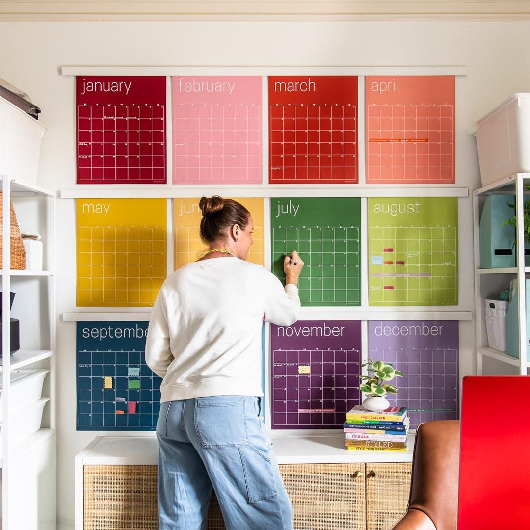 Reusable Large Wall Calendar 16 X 20 Inches | Undated | Erasable Paper ...