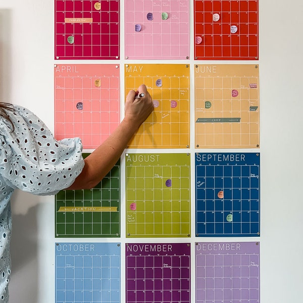 Colorful Calendar - Etsy