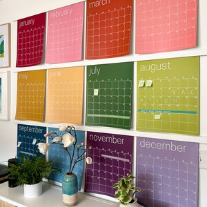 Reusable Large Wall Calendar 16 X 20 Inches | Undated | Erasable Paper ...