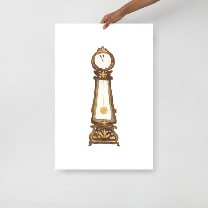 The Nutcracker's Grandfather Clock Watercolor Art Print - Etsy