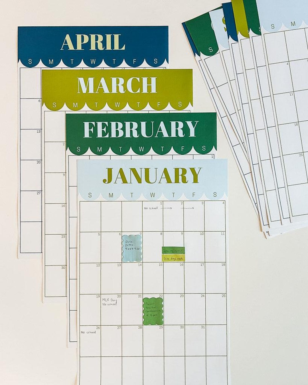 NEW 2025 Scalloped Calendar | 11 X 17 Inches | Monthly Wall Planner ...