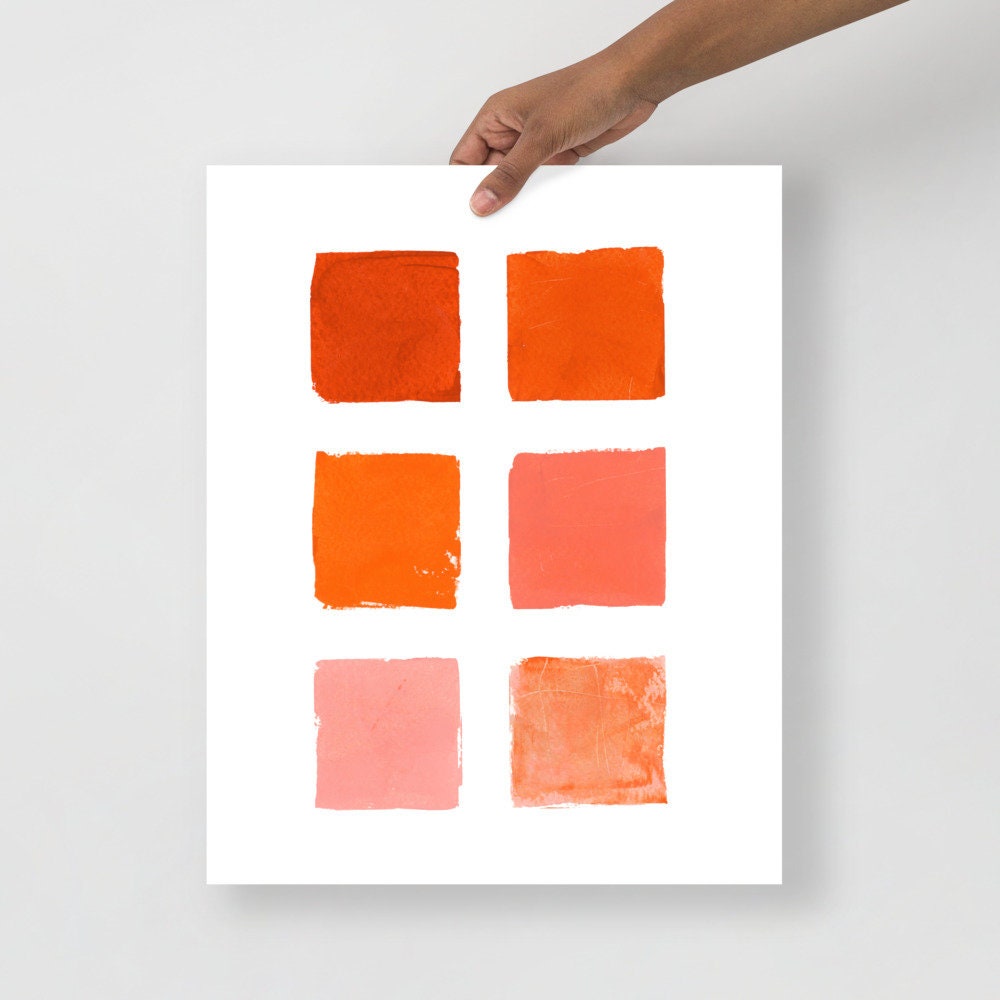 Orange Color Palette Art Print - Etsy