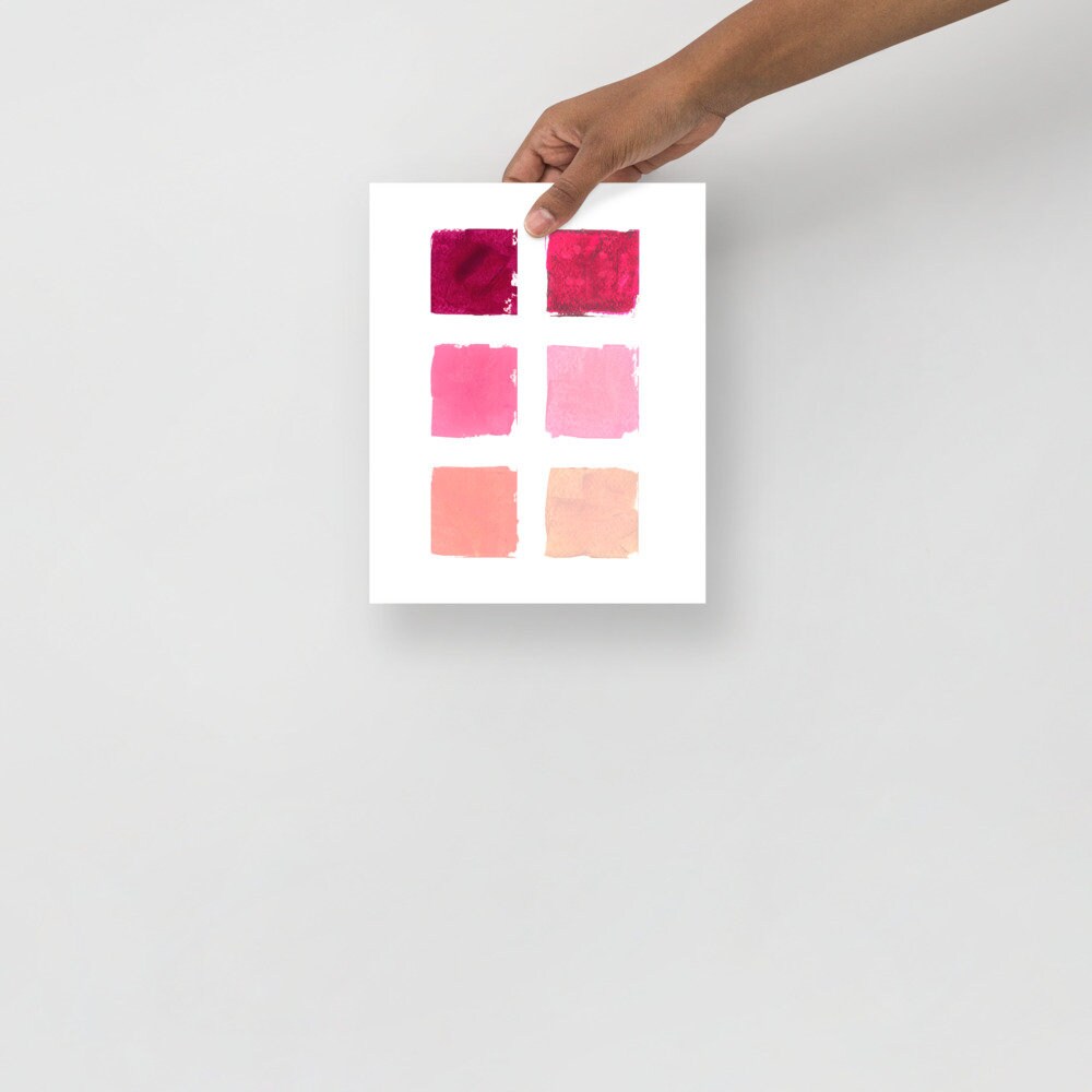 Pink Color Palette Art Print - Etsy