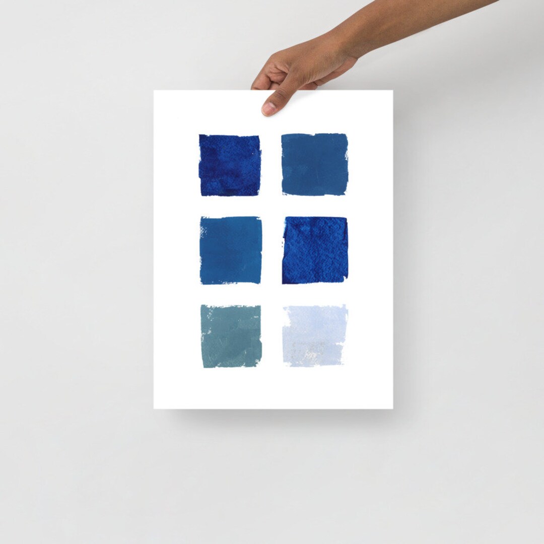 Blue Color Palette Art Print - Etsy