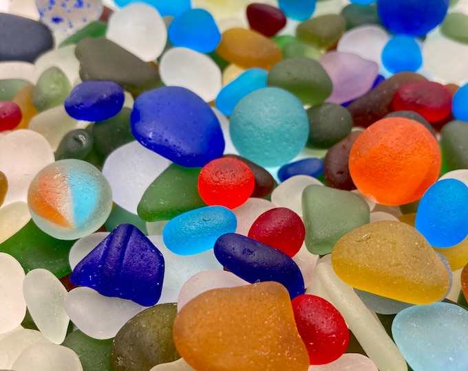 Rare Sea Glass 35 Pieces Devon Coast 1cm-2cm Turquoise, Blue, Red ...