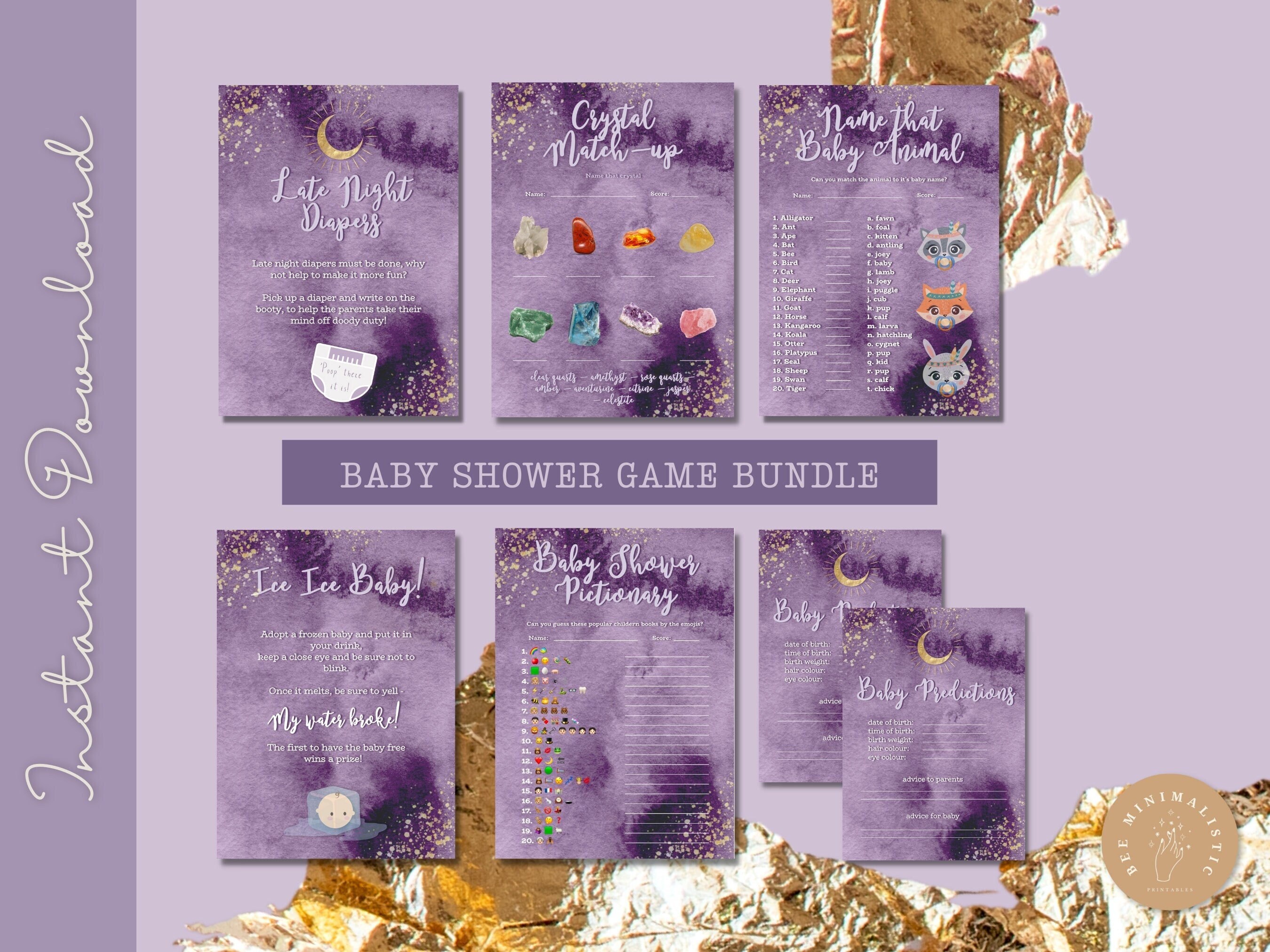 Witchy Baby Shower Games, Celestial Baby Shower, Moon Baby Shower ...