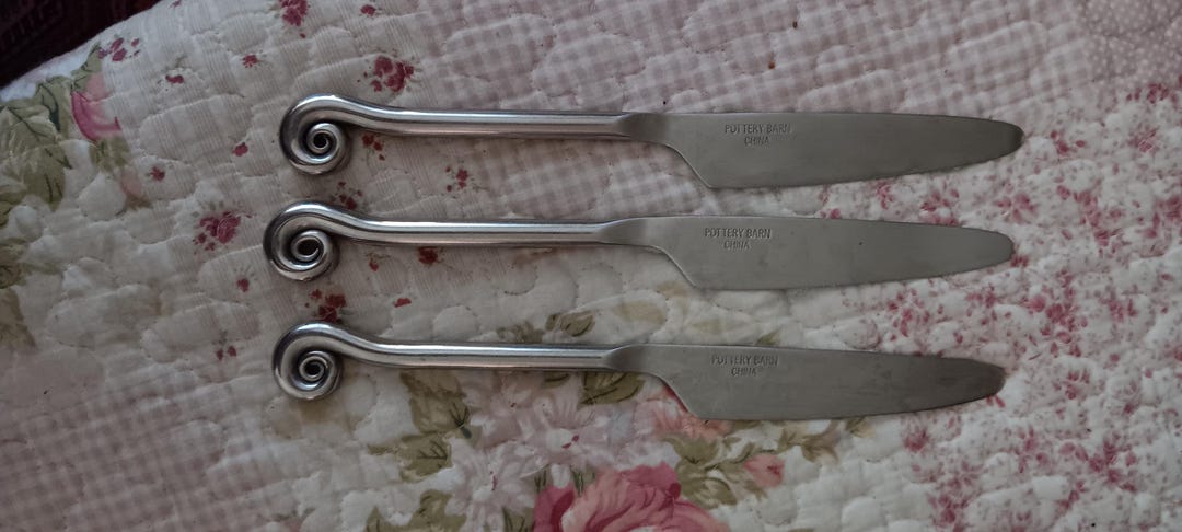 3 Pottery Barn Treble Clef Aka Swirl Collection Knives - Etsy