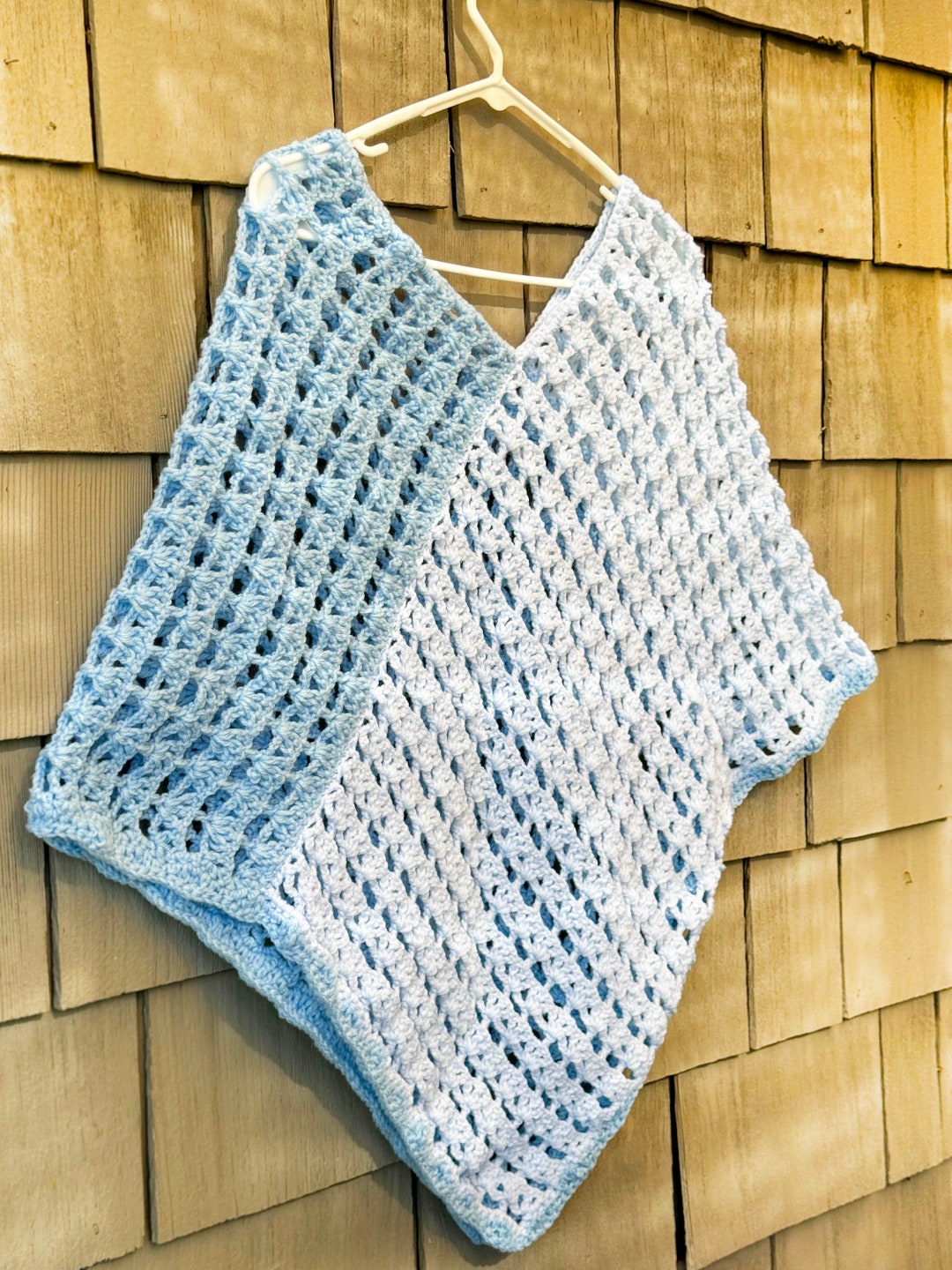 Handmade Poncho Unique Granny Square Crochet - 100% Knitted Poncho ...