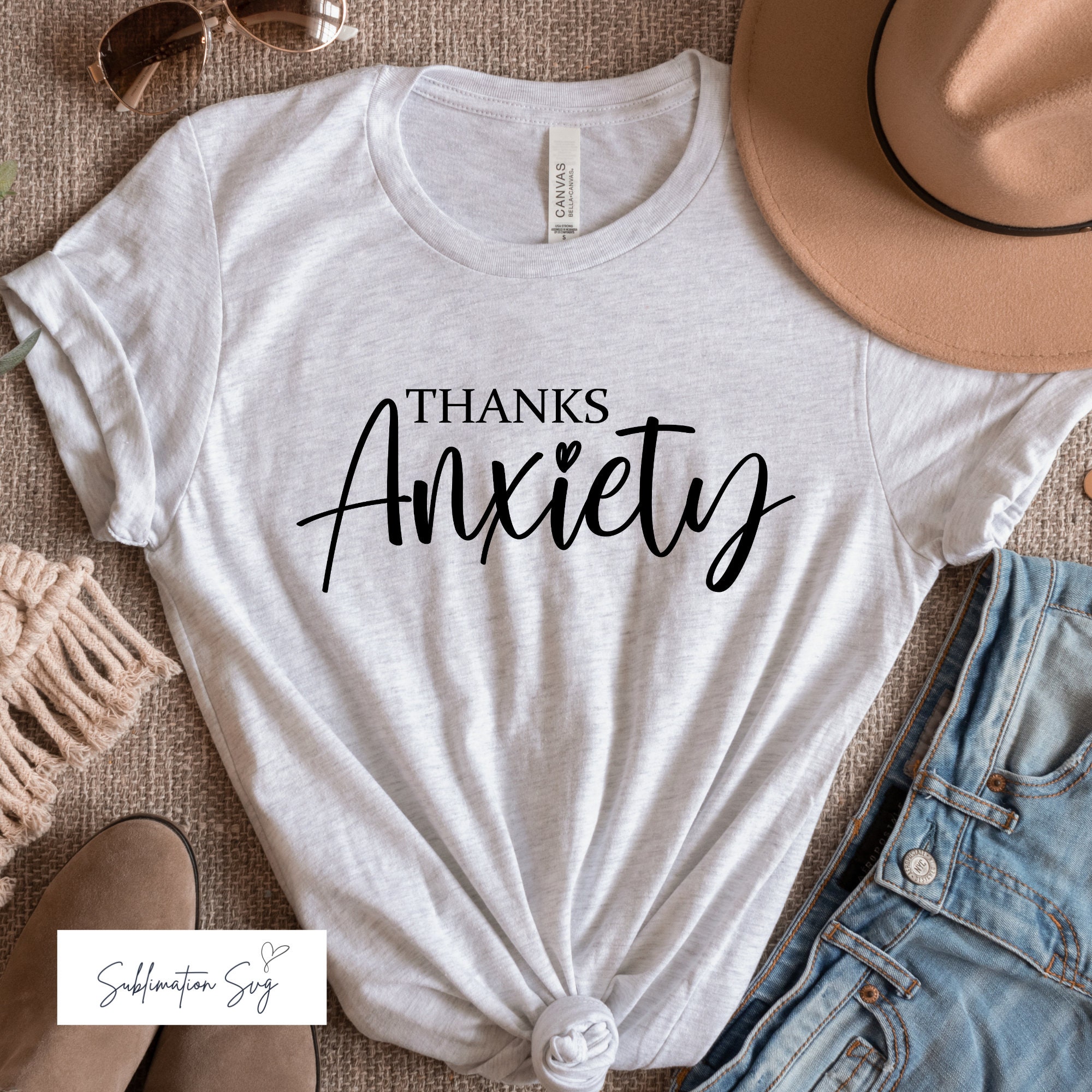 Thanks Anxiety Svg Mental Health Png Empower Quotes - Etsy UK