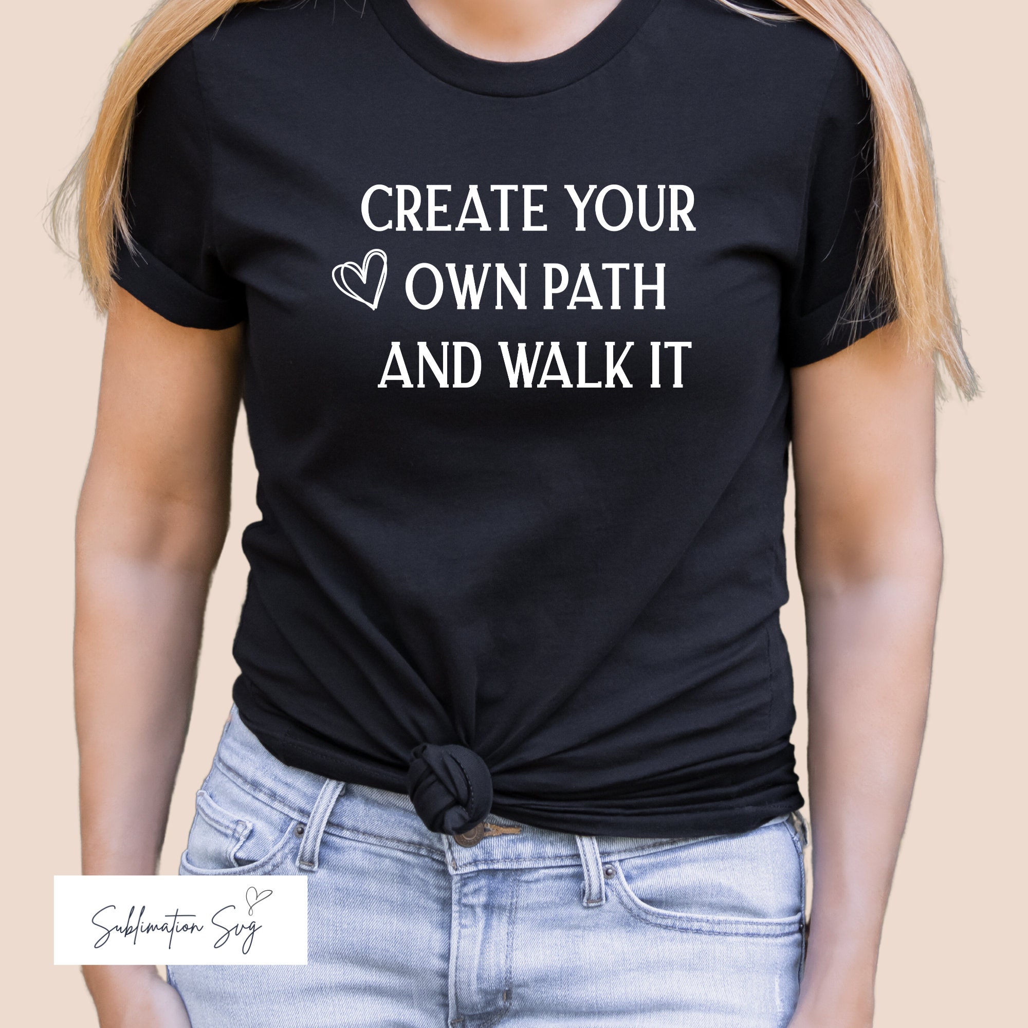 SVG PNG DXF positivo Png motivacional Cita inspiradora Sublimación edificante Solo sigue ...