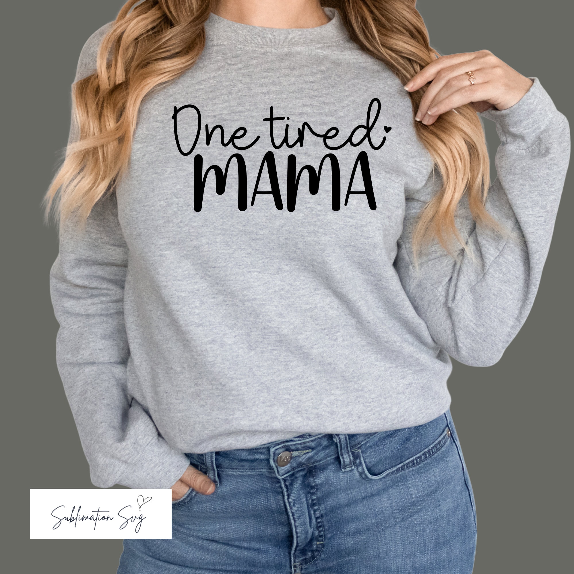 One Tired Mama Svg Sleepy Mum Png Mother's Day - Etsy