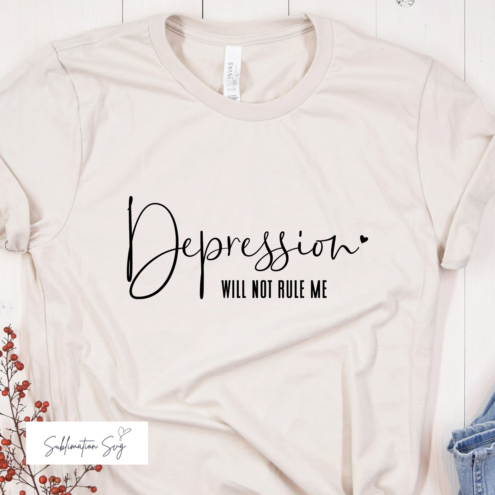 Depression Svg Mental Health Png Empower Quotes | Etsy UK