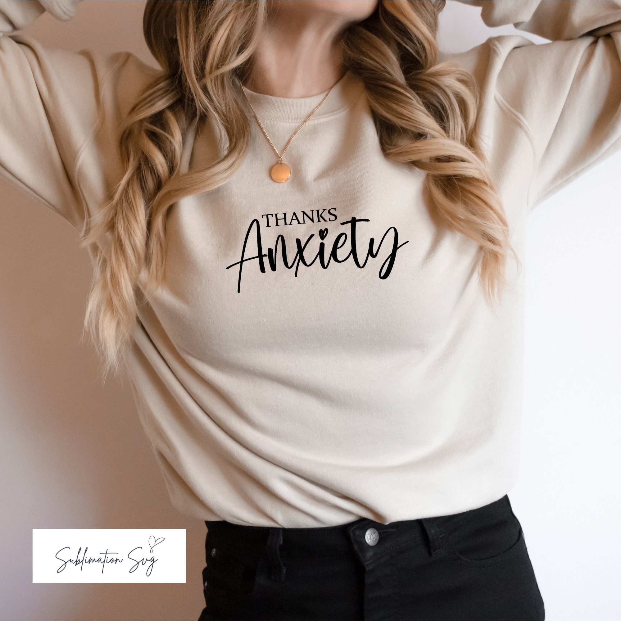 Thanks Anxiety Svg Mental Health Png Empower Quotes - Etsy UK