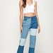 Color Block Jeans - Etsy