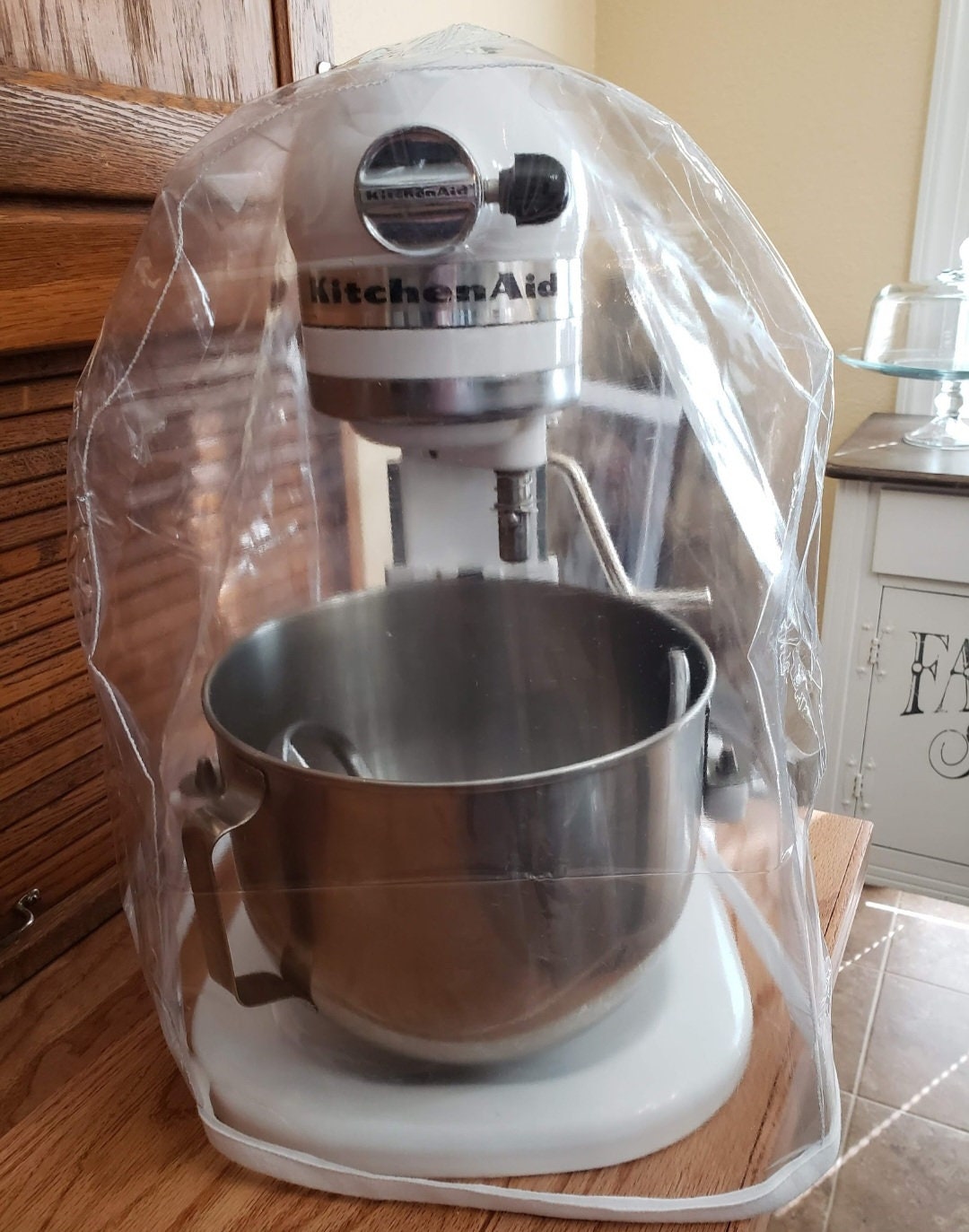 Clear Mixer Cover Shown With White Trim & Back Pocket - Etsy