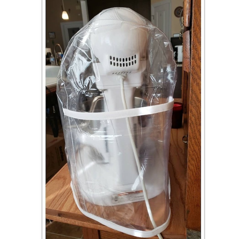 Clear Mixer Cover Shown With White Trim & Back Pocket - Etsy