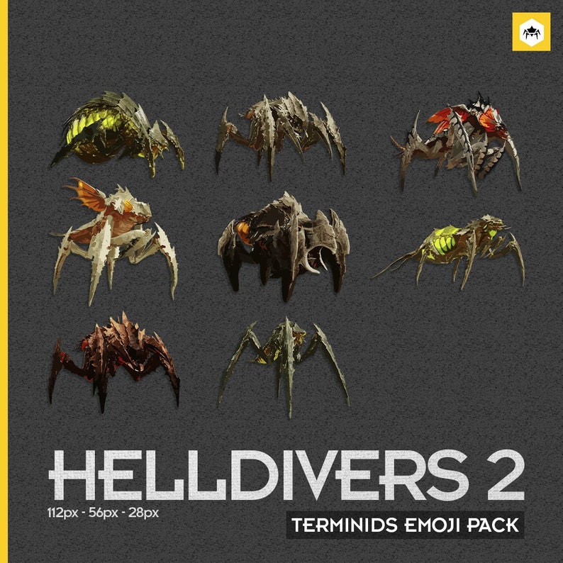 HELLDIVERS 2 TERMINIDS EMOJI Bundle Bug Enemy Emoji Pack Bile Titan ...