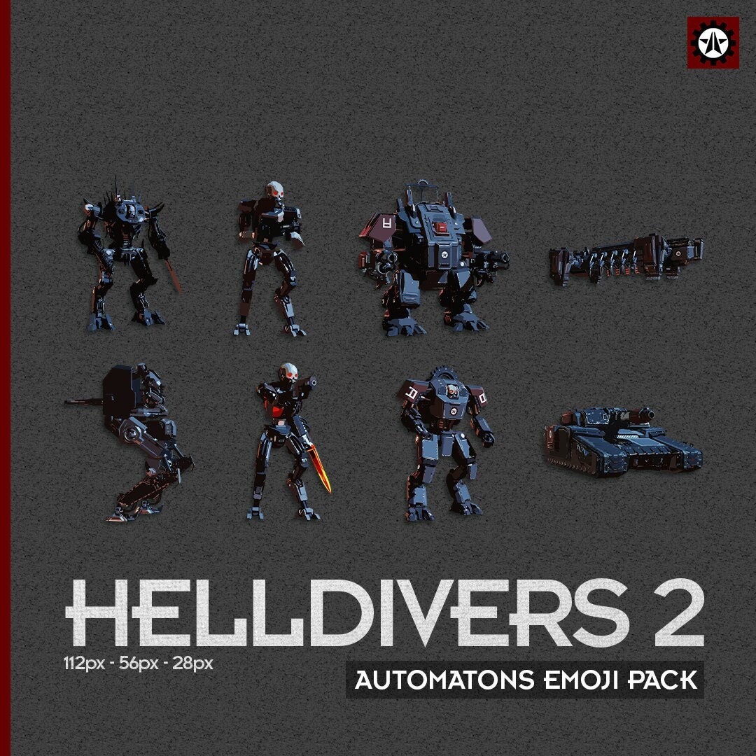 HELLDIVERS 2 AUTOMATONS EMOJI Bundle Robot Enemy Emoji Pack Berserker ...
