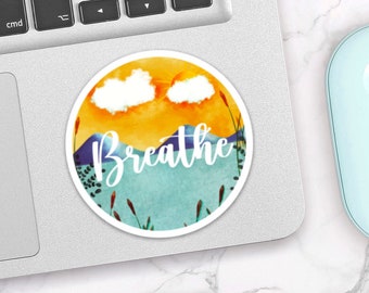 Just Breathe Mental Health Awareness Sticker - Etsy