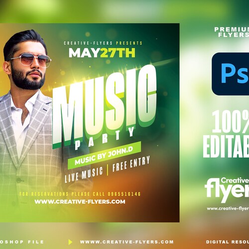 Event Flyer DJ Flyer Template Club Flyer Party Invite - Etsy