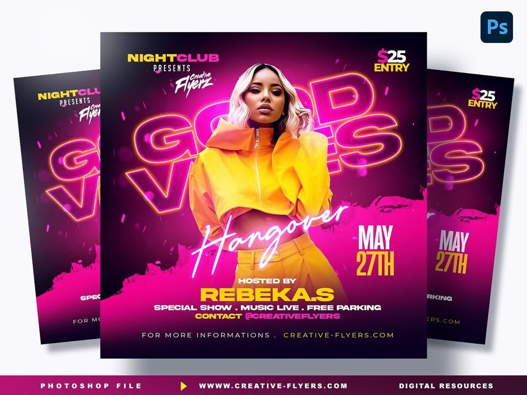 Photoshop Flyer, Nightclub Party Flyer | 4x4 Photoshop Design ...