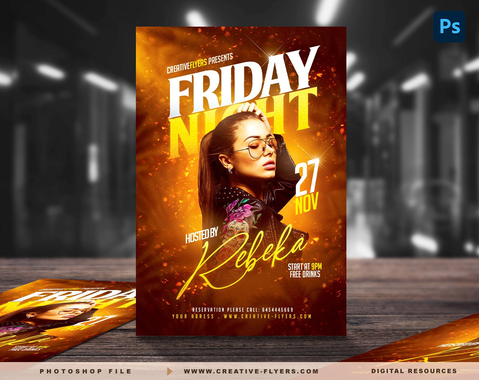 Friday Night Club Flyer Template Event Flyer Night Party - Etsy