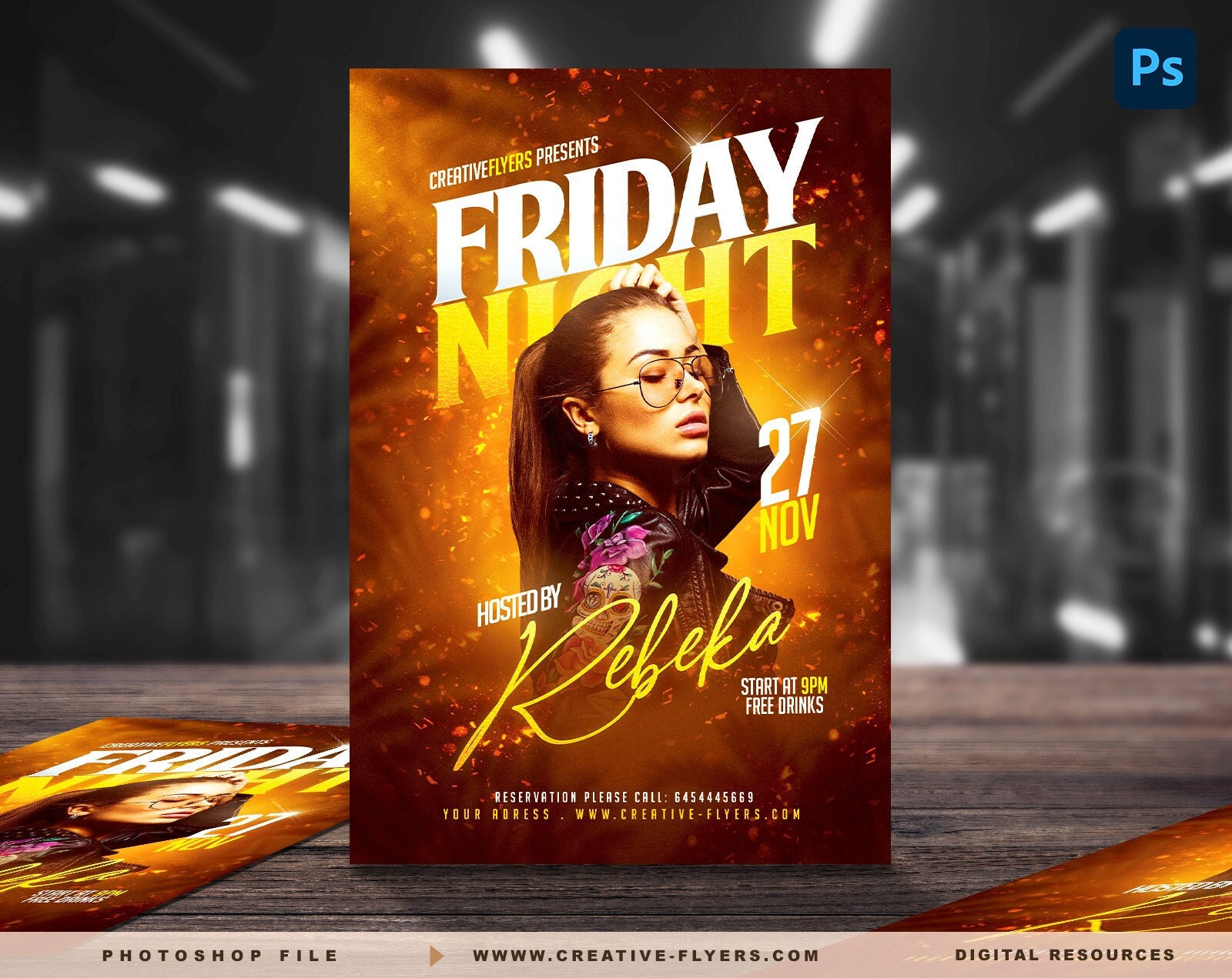 Friday Night Club Flyer Template Event Flyer Night Party - Etsy