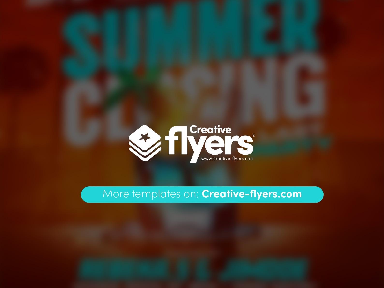 Summer Closing Flyer | 4x4 Photoshop Design| Editable Flyer | Instant ...